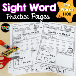Sight Word Practice Pages Fry Words 1- 100 - Tejeda's Tots