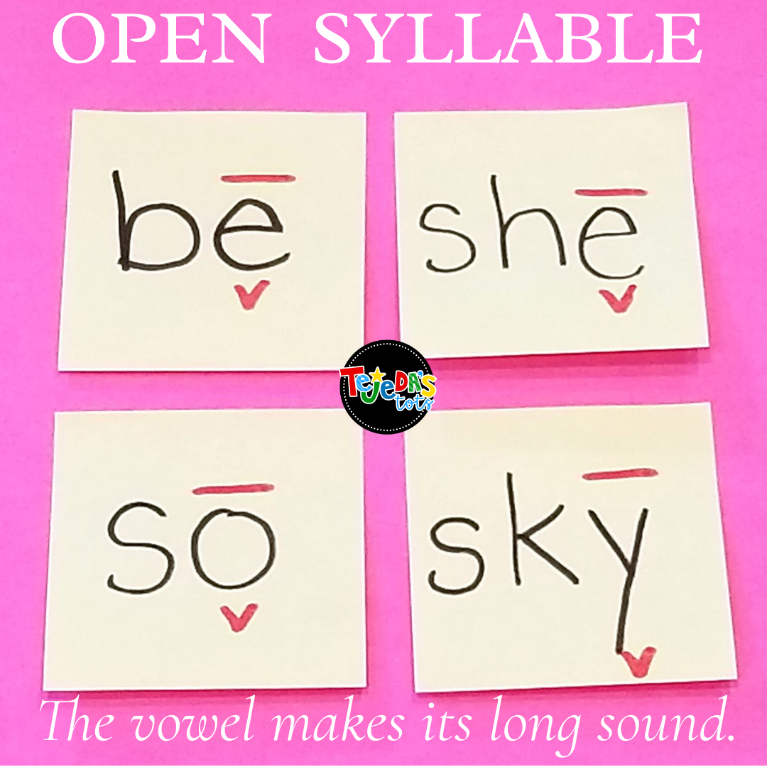 open syllable - Tejeda's Tots