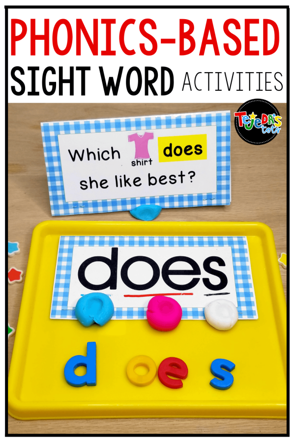 Phonics-Based Sight Word Activities - Tejeda's Tots
