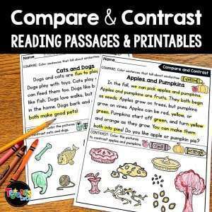 Reading Comprehension Passages and Questions Main Idea Compare Contrast ...
