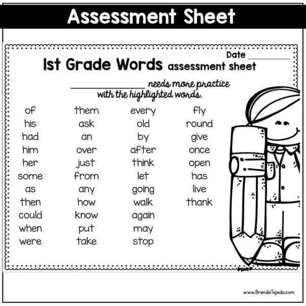 Sight Word Fluency Flashcards: DOLCH First Grade - Tejeda's Tots