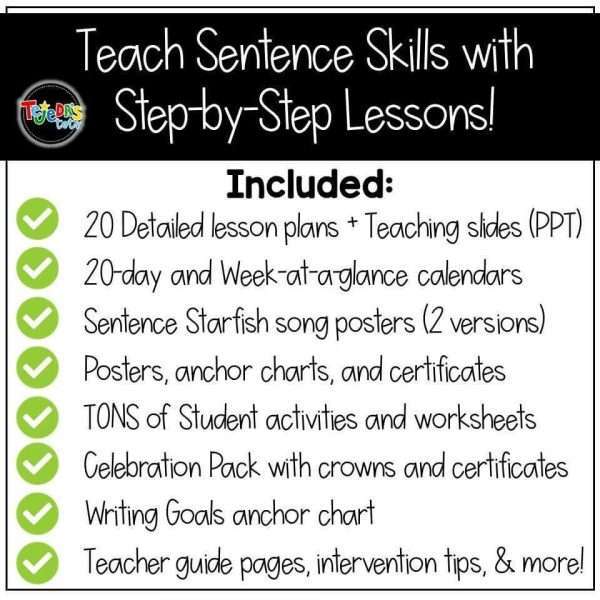 Kindergarten Writing Unit 2 - Sentences - Tejeda's Tots