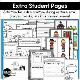 Kindergarten Writing Unit 2 - Sentences - Tejeda's Tots