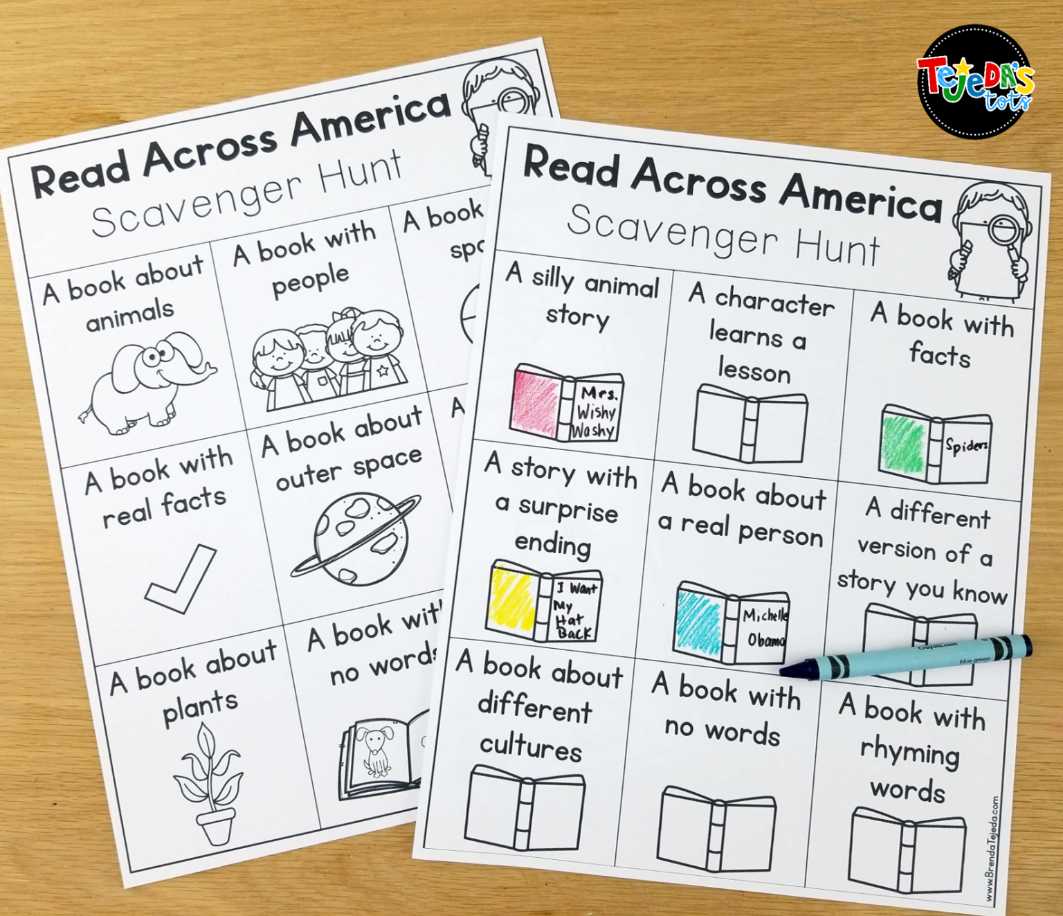 FREE Read Across America Scavenger Hunt - Tejeda's Tots