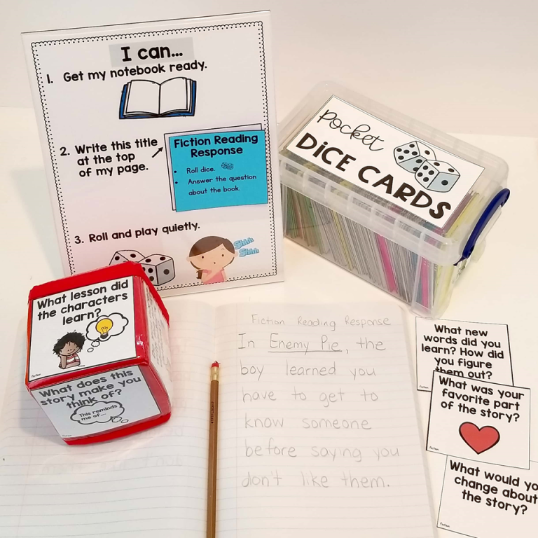 Pocket Dice Cards: Reading Comprehension - Tejeda's Tots