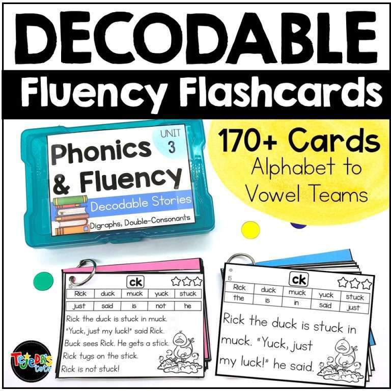 Decodable Phonics Fluency Flashcards for Reading Skill Groups and ...