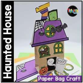 Halloween Activities Haunted House Craft and Book #learninginoctober ...