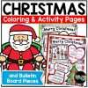 Christmas Coloring Pages Activity Posters for Kindergarten and First ...