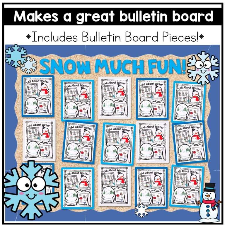 Winter Coloring Pages Activity Posters Kindergarten First Grade ...