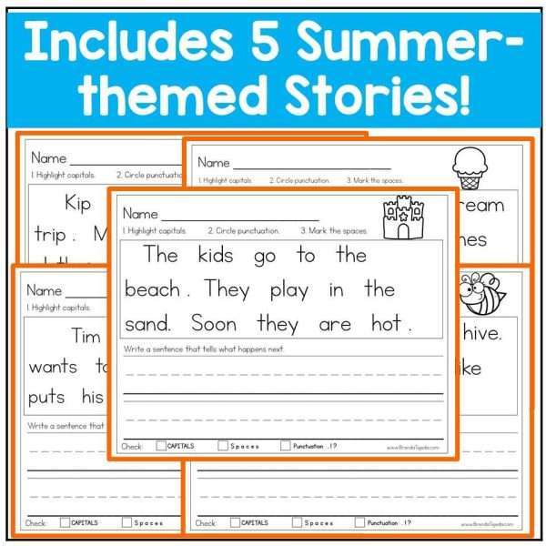 Capitalization and Punctuation Worksheets Sentence Editing and ...