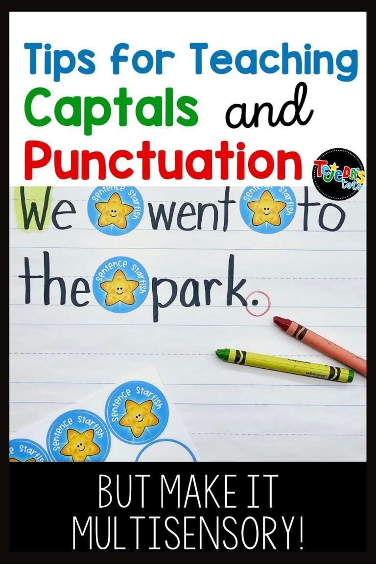 Capitals and Punctuation with Multisensory Learning - Tejeda's Tots