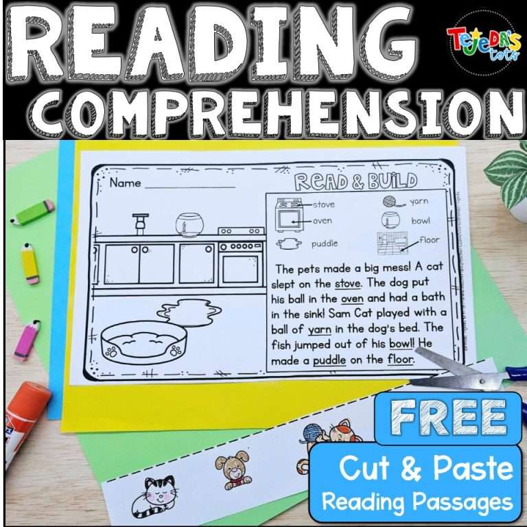 Cut and Paste Reading Comprehension Passages First Grade Differentiated ...