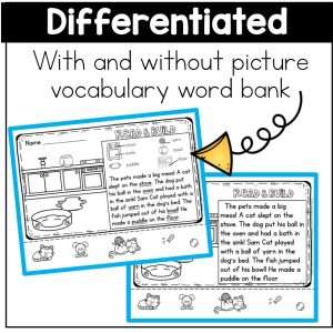 Cut and Paste Reading Comprehension Passages First Grade Differentiated ...
