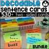 Decodable Word & Sentence Cards Science of Reading Phonics Fluency ...