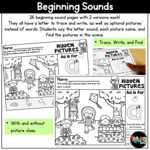 Phonics Hidden Pictures: Beginning Sounds - Tejeda's Tots