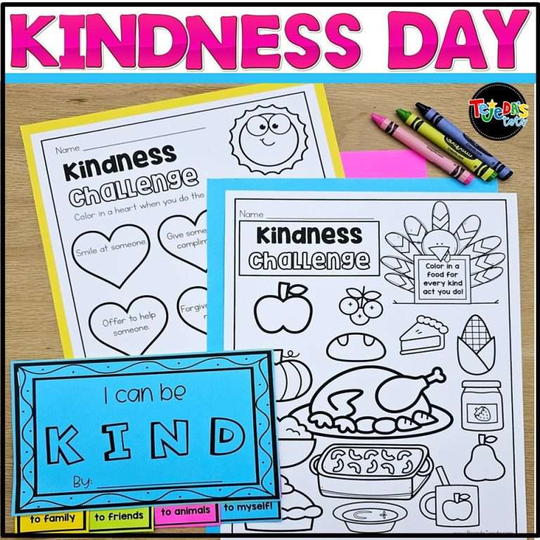 Kindness Day Craft Coloring Page World Kindness Day Writing Activities ...