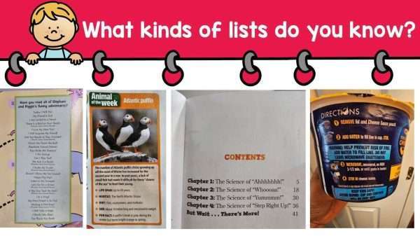List Writing for Beginning Writers
