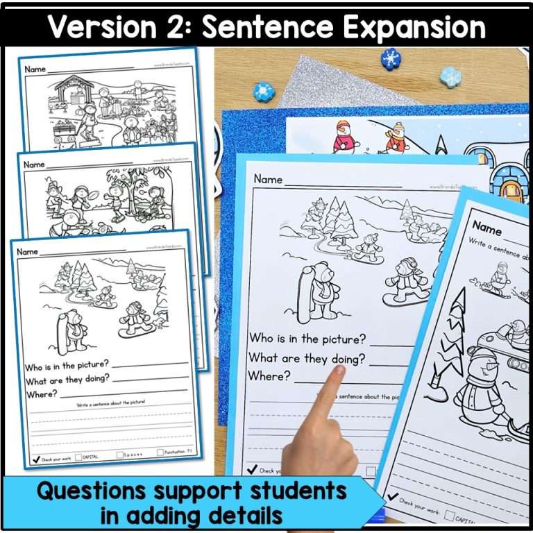 Picture Writing Prompts Writing Expanding Sentences - Tejeda's Tots
